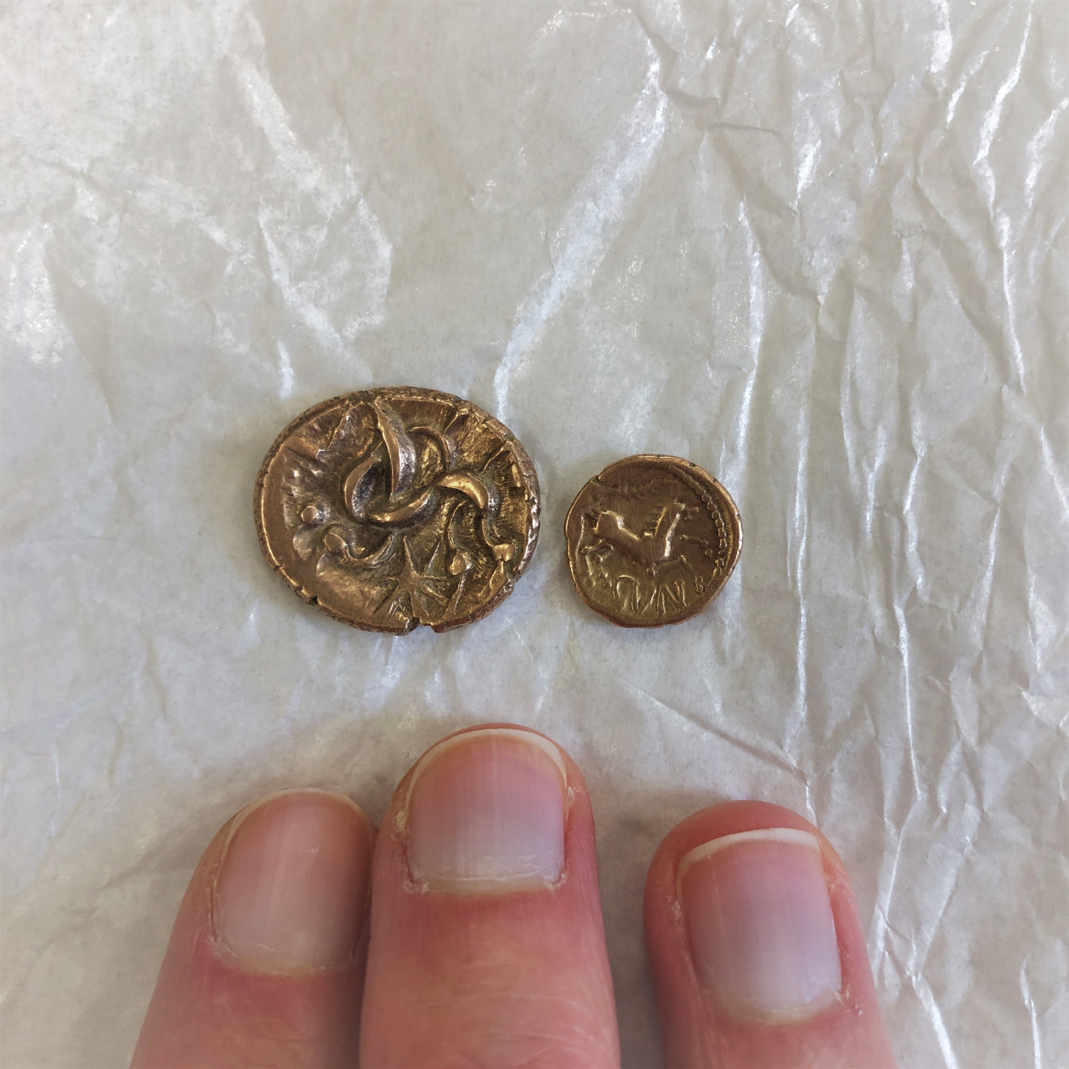 Quarter stater of King Cunobelin - St Neots Museum